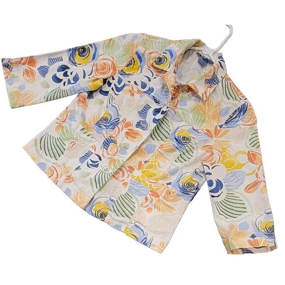 Koret | Tops | Koret Shirt Jacket Womens Petite Multicolor Floral ...